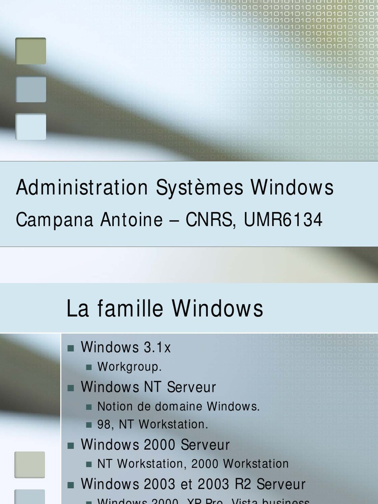 Administration Systemes Windows | PDF | Business