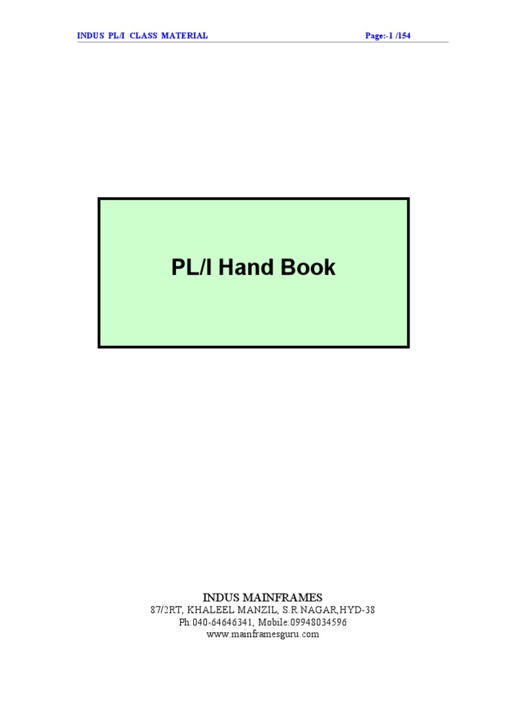 PLI Hand Book | PDF | Parameter (Computer Programming) | Subroutine PLI Hand Book | PDF | Parameter (Computer Programming) | Subroutine
