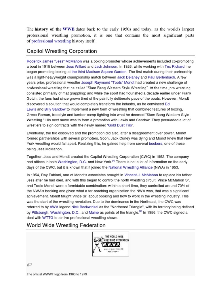 Capitol Wrestling Corporation | Download Free PDF | Wwe | Stone Cold ...