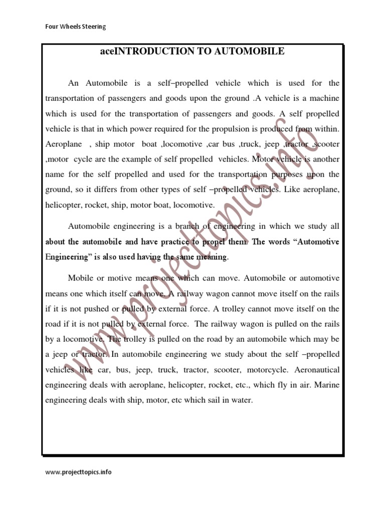 Four Wheels Steering | PDF | Steering | Car