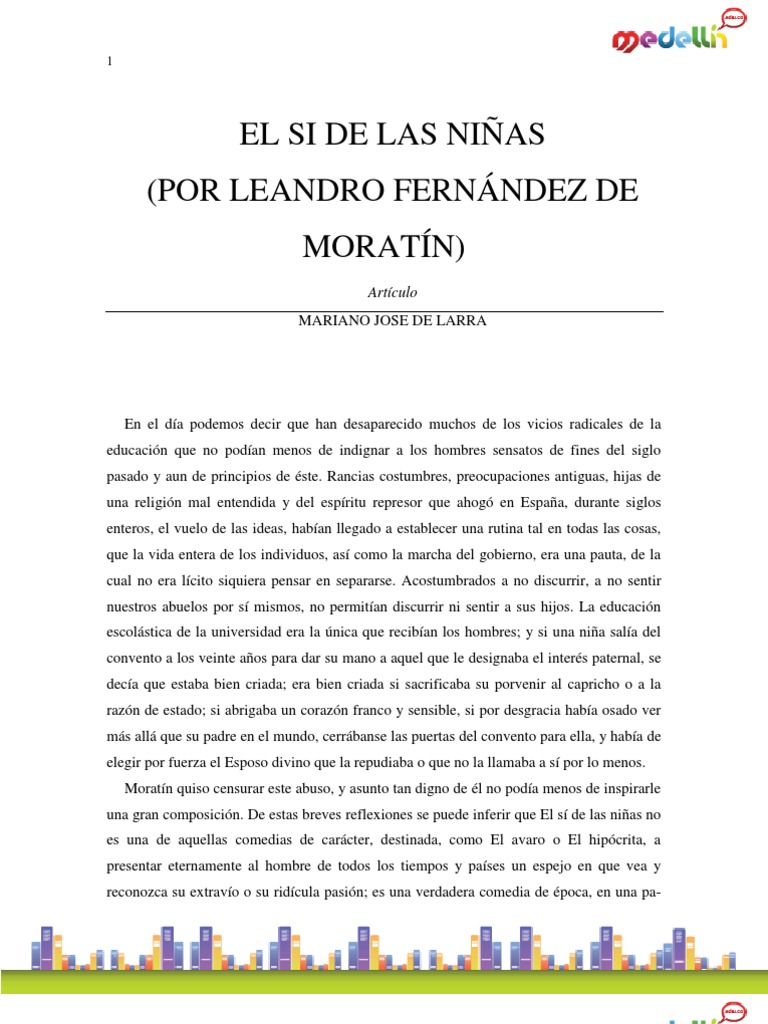Larra - Mariano Jose De-El Si de Las Ninas | PDF | Comedia
