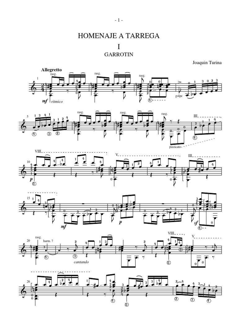 Homenaje A Tarrega | PDF