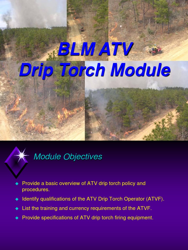 ATV Drip Torch Operation Guidelines | PDF | Personal Protective ...