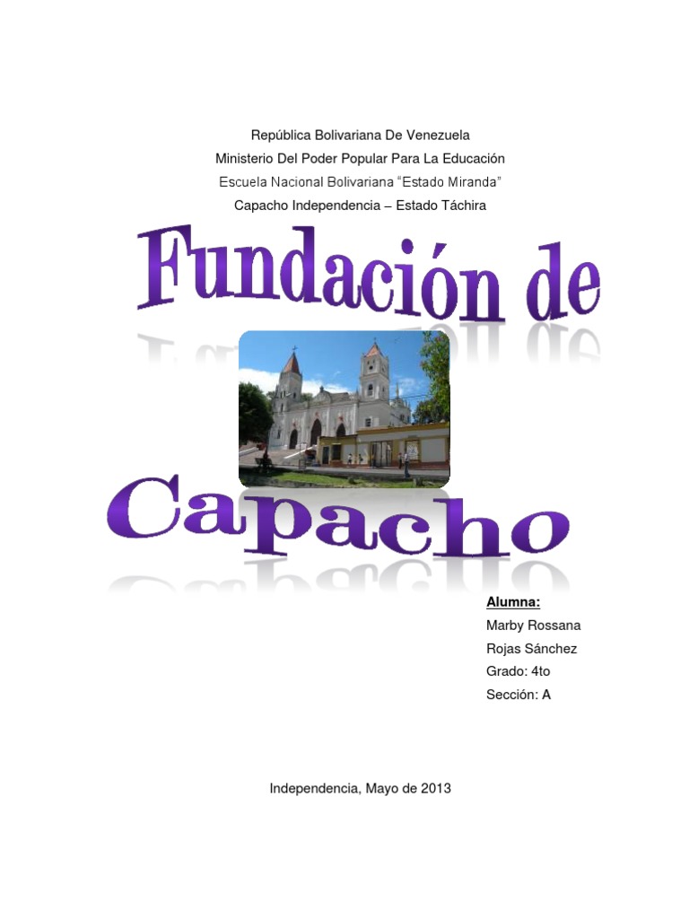 Historia y características de Capacho Viejo | PDF | Venezuela | Agitación