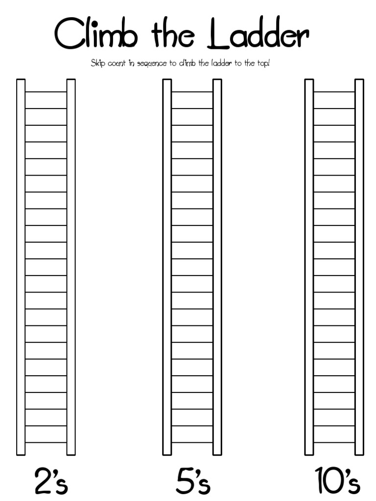 Skip Count in Sequence To Climb The Ladder To The Top! | PDF