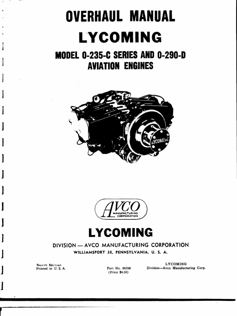 Lycoming O 235 290 Overhaul | PDF