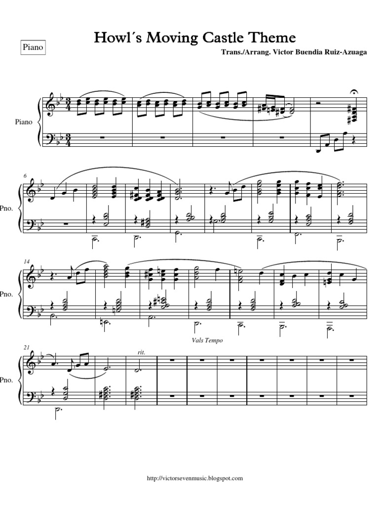 Howls moving castle - Piano | Loisirs
