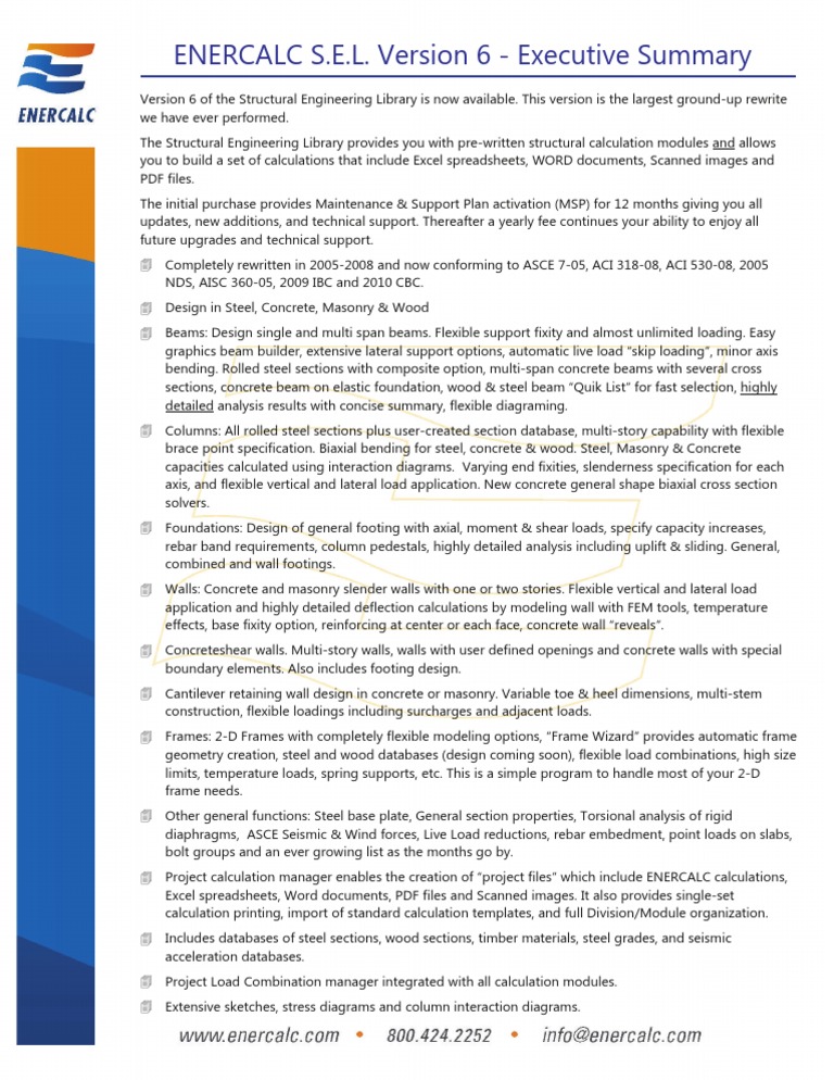 ENERCALC | PDF | Beam (Structure) | Column