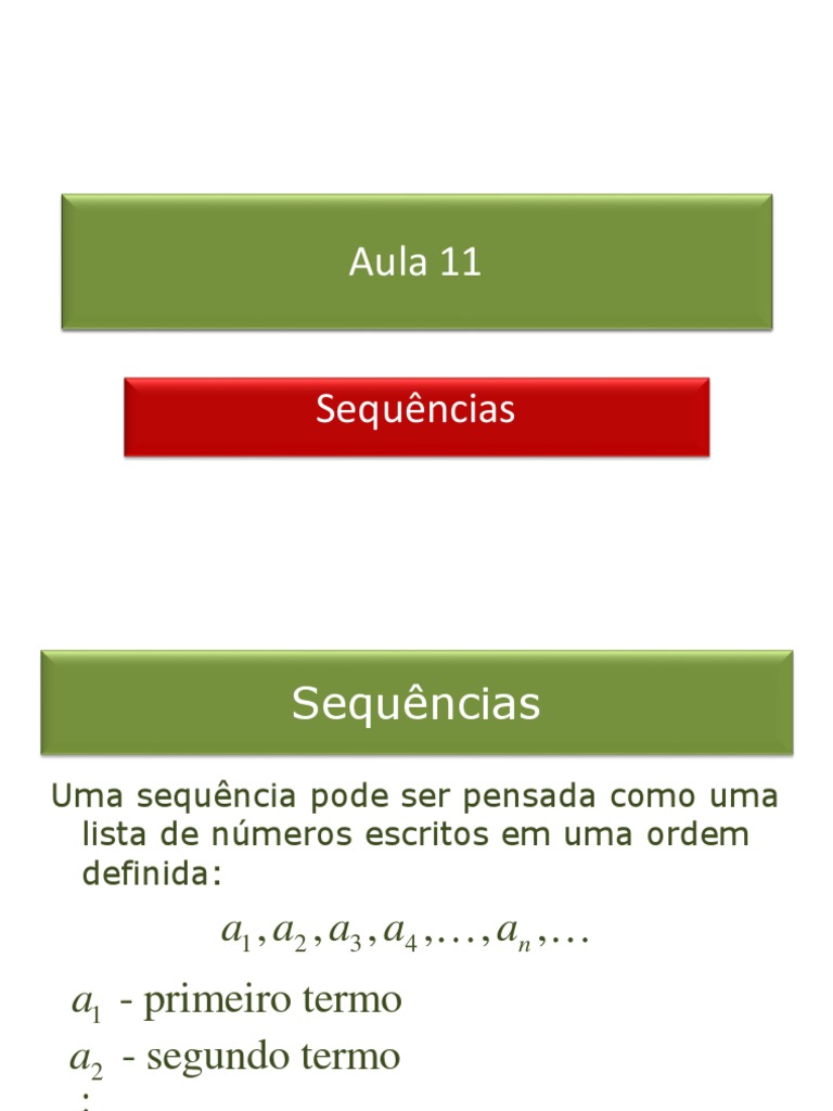 Sequências e Limites de Sequências | PDF | Limite (Matemática) | Sequência