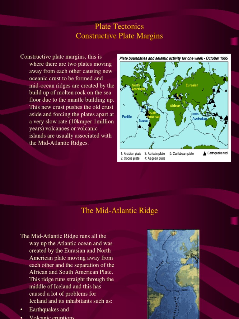 Plate Tectonics Constructive Plate Margins | PDF | Plate Tectonics ...