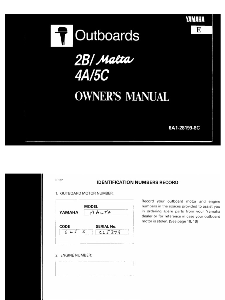 Yamaha Malta Outboard Motor Manual | PDF | Gasoline | Vehicles