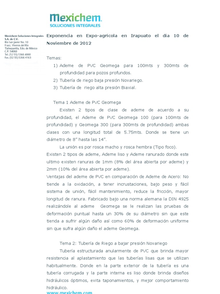 Ademe Geomega Pozos Profundos | PDF | Tubería (transporte de fluidos ...