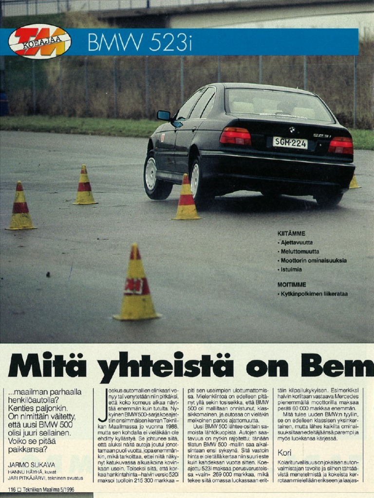 Tekniikan Maailma - BMW E39 523i | PDF
