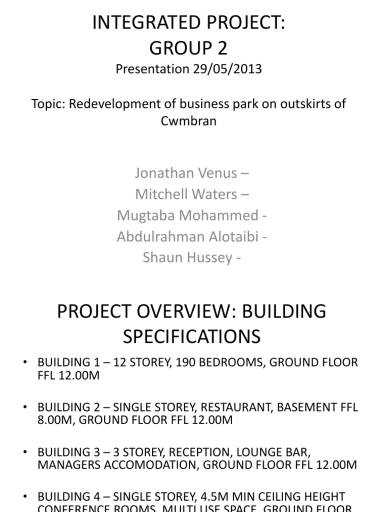 Integrated Project: Group 2: Jonathan Venus - Mitchell Waters - Mugtaba ...
