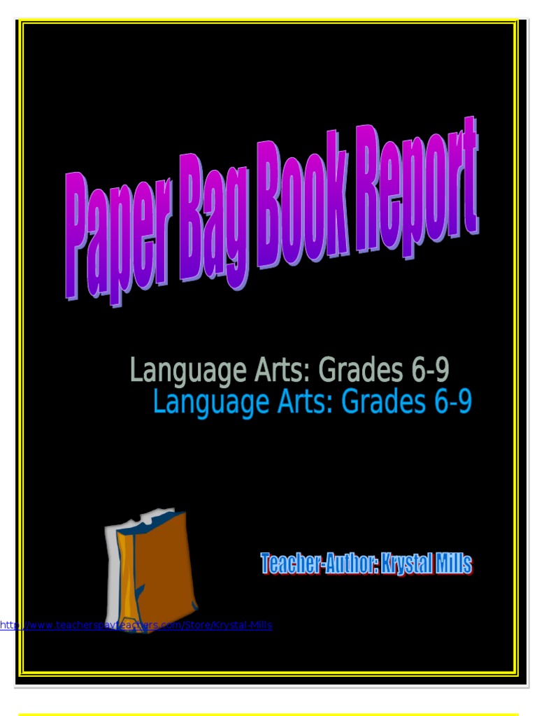 Paper Bag Book Report and Rubric Language Arts Grades | PDF | Rubric ...