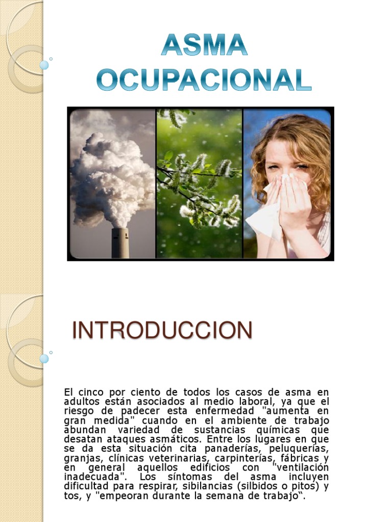 Asma Ocupacional | PDF | Asma | Enfermedades y trastornos