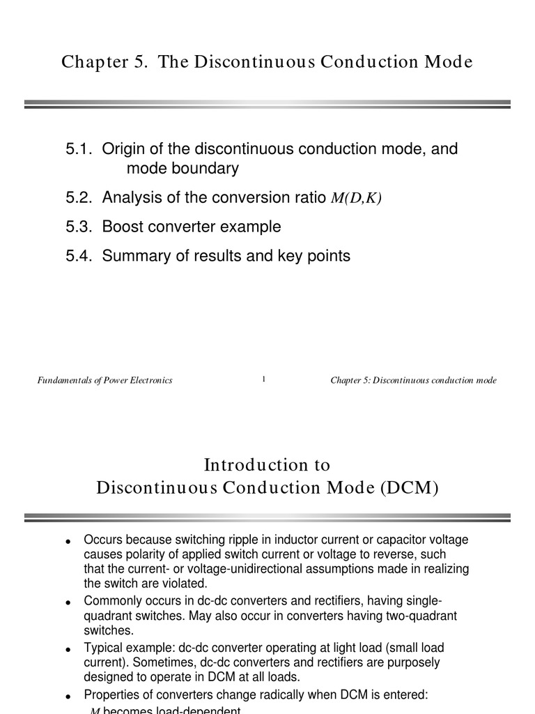 Discontinuous Conduction Mode in Buck Converters | PDF