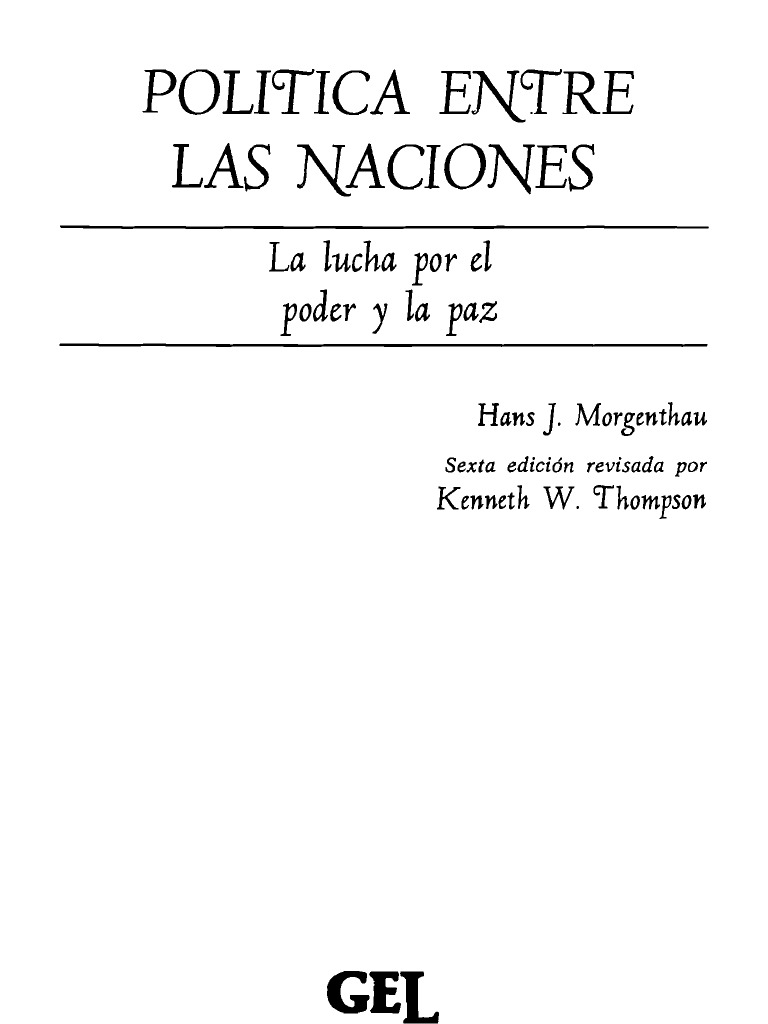 Morgenthau Hans J 1987 Política Entre Las Naciones - 115-130 | PDF ...