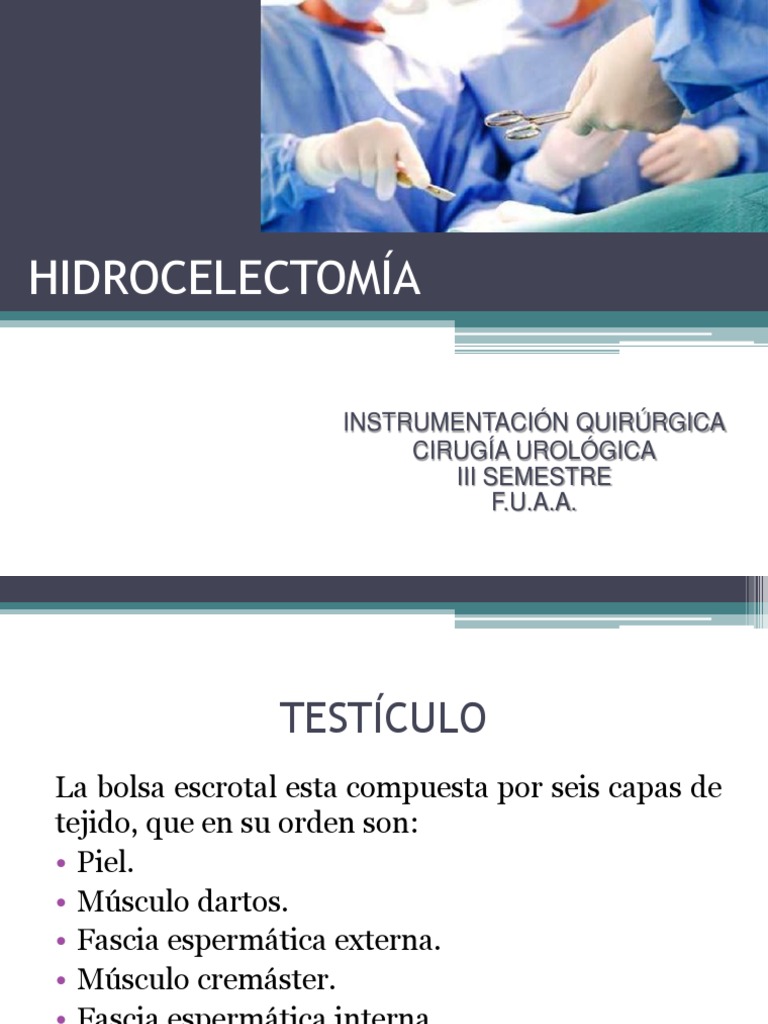 Técnicas de Hidrocelectomía en Niños | PDF | Especialidades Medicas ...