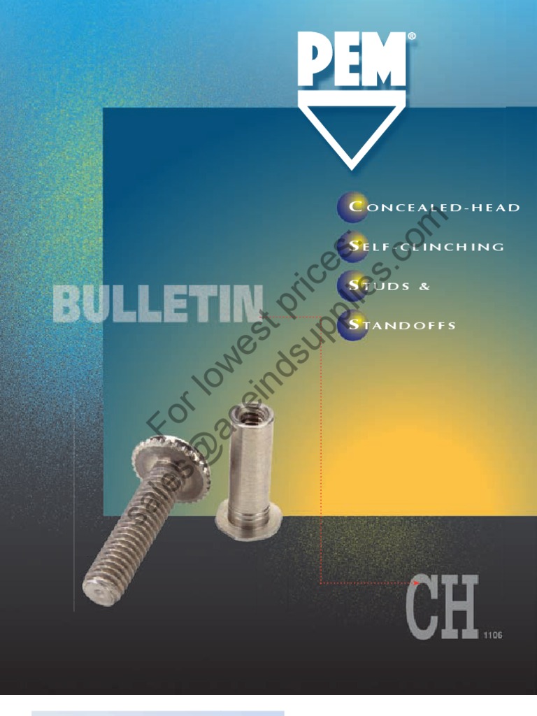 PEM Self Clinching Studs | PDF | Hoja de metal | Metalurgia