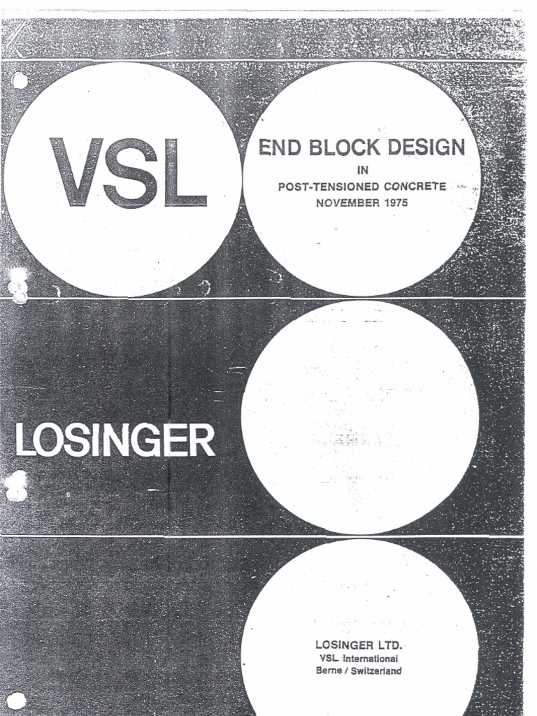 End Block Design in Post Tensioned Concrete - VSL | PDF | Foreign ...
