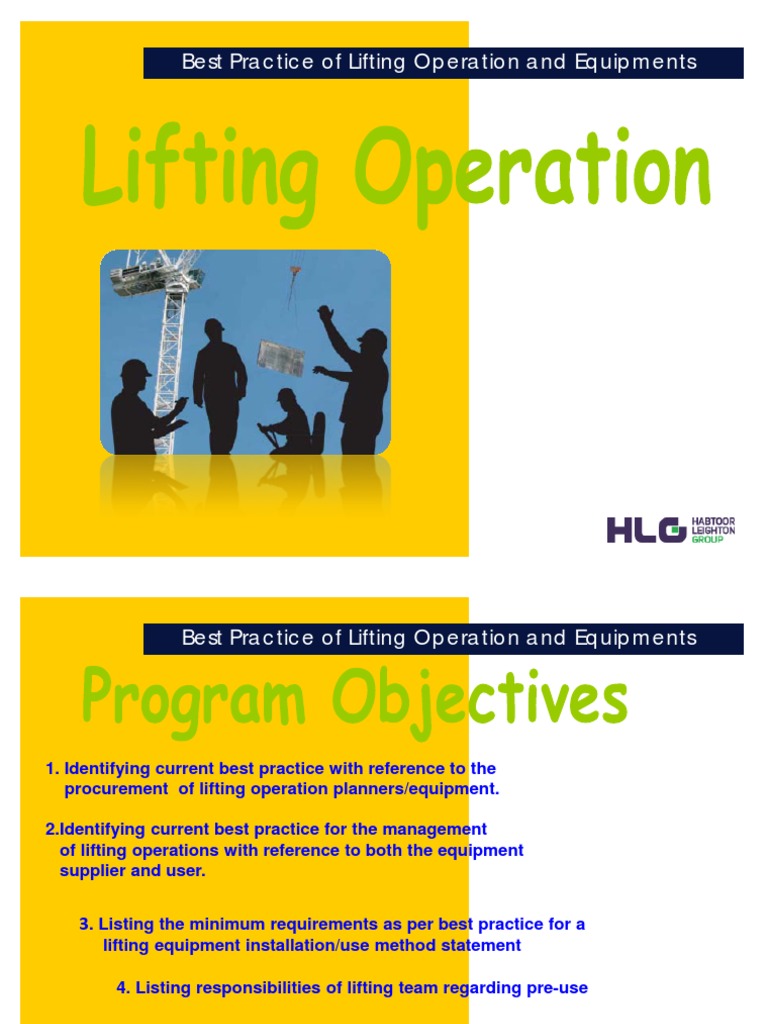 Lifting Operations Best Practices Guide | PDF | Business