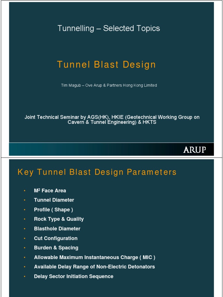 Tunnel Blast Design | Explosive Material | Tunnel