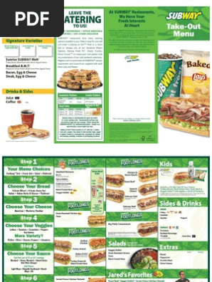 Subway Menu English