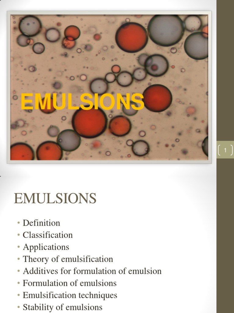 Emulsions | PDF