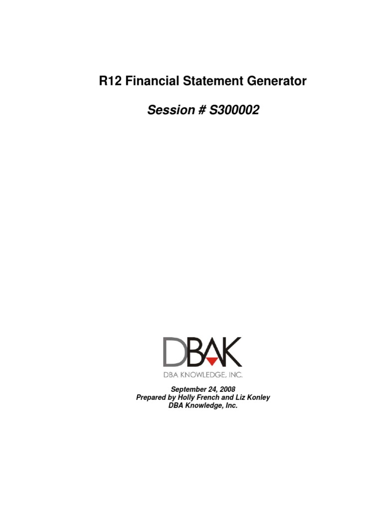Financial Statement Generator | PDF | Icon (Computing) | Login