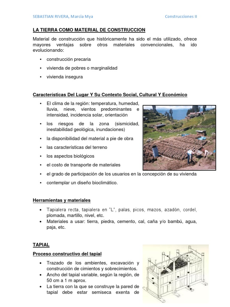 La Tierra Como Material de Construccion | PDF | Fundación (Ingeniería ...