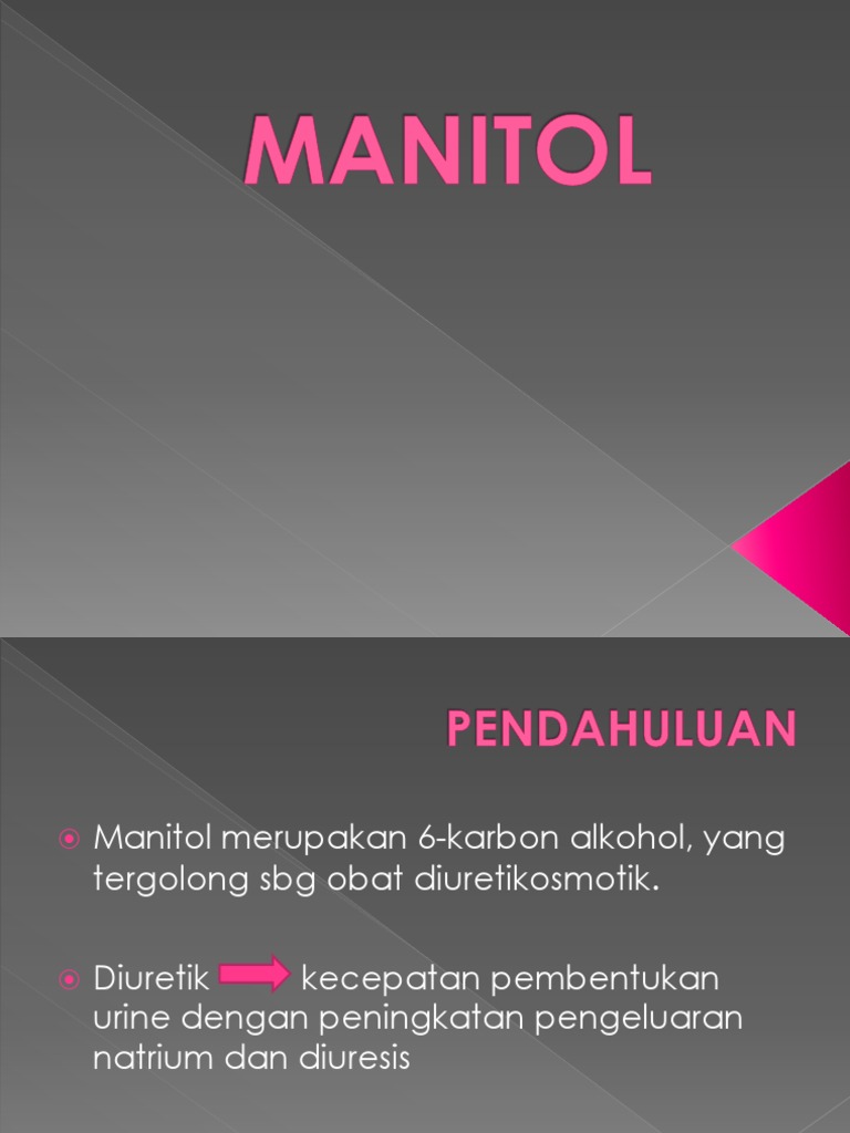 Manitol: Obat Diuretik dan Penggunaannya | PDF | Kesehatan Holistik