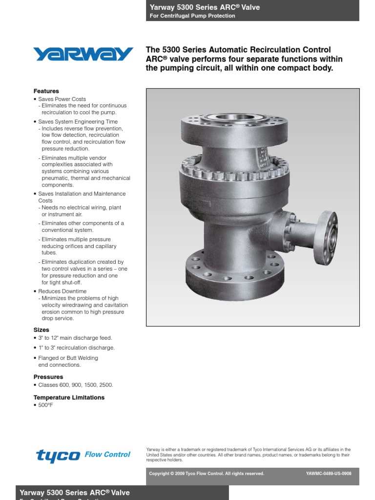 Yarway Valve Design | Válvula | Bomba