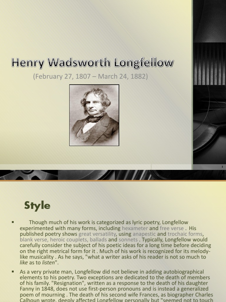 Henry Wadsworth Longfellow | PDF | Henry Wadsworth Longfellow | Poetry
