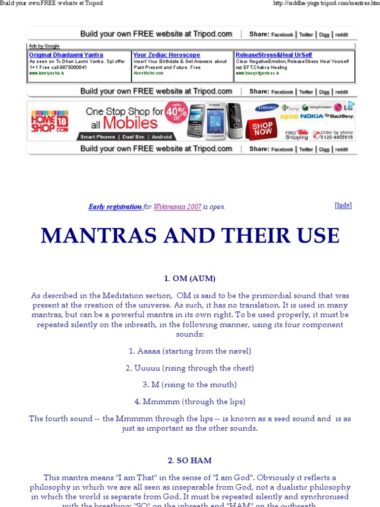 Mantra | PDF | Devi | Hindu Behaviour And Experience