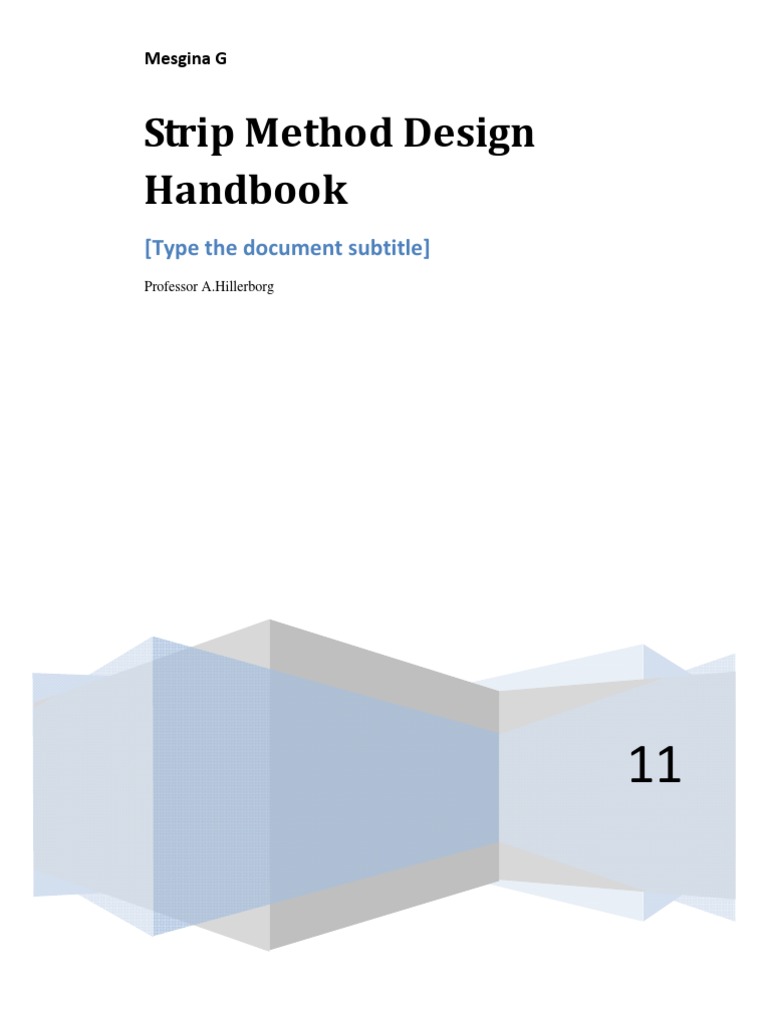 Concrete Slab Design - Strip Method | PDF | Yield (Engineering) | Theory
