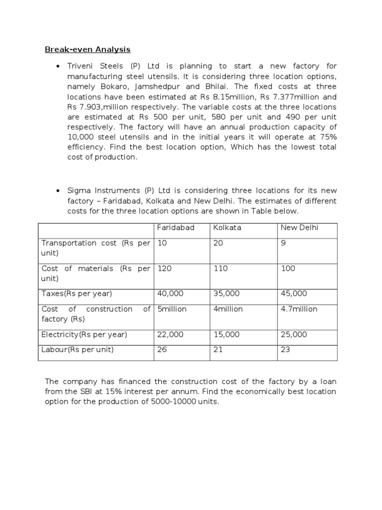 Facility Location Problems | PDF | Industries | Business