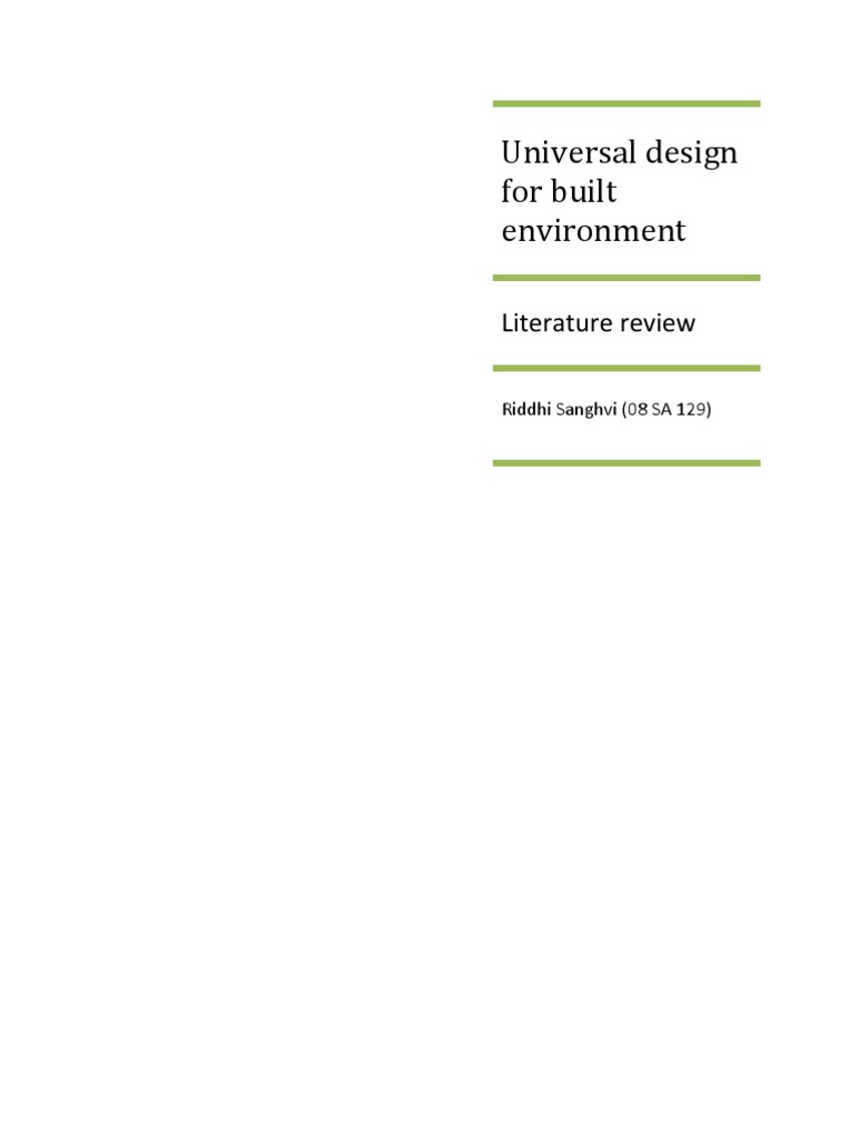 Literature Collection For Universal Design | PDF | Accessibility ...