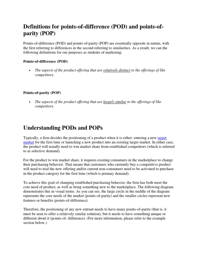 POP and POD | PDF | Competition | Microeconomics
