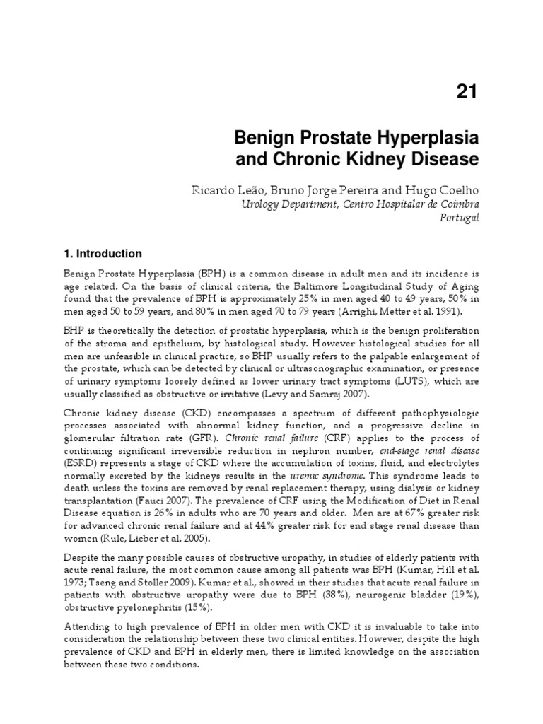 BPH and CKD: Exploring the Relationship Between Benign Prostate ...