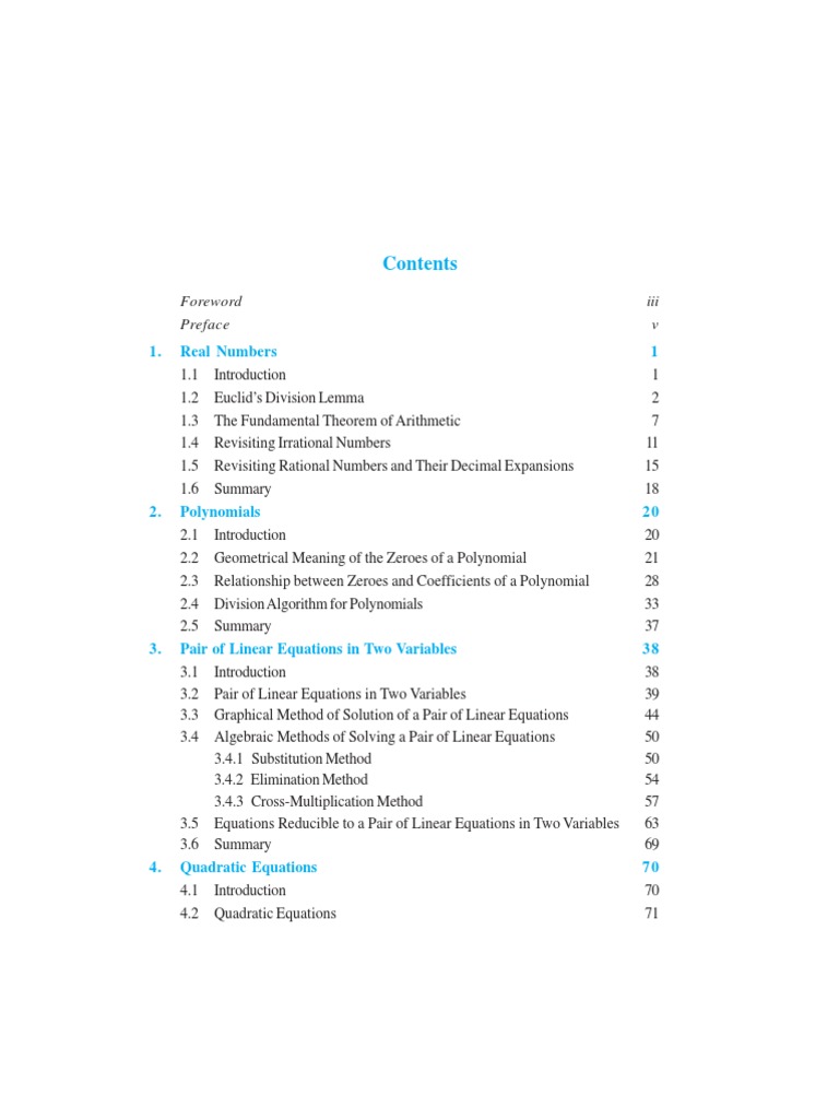 NCERT - Maths - Class X | PDF | Factorization | Rational Number