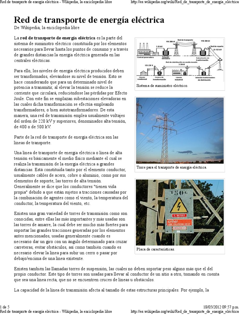 Red de Transporte de Energía Eléctrica - Wikipedia, La Enciclopedia ...