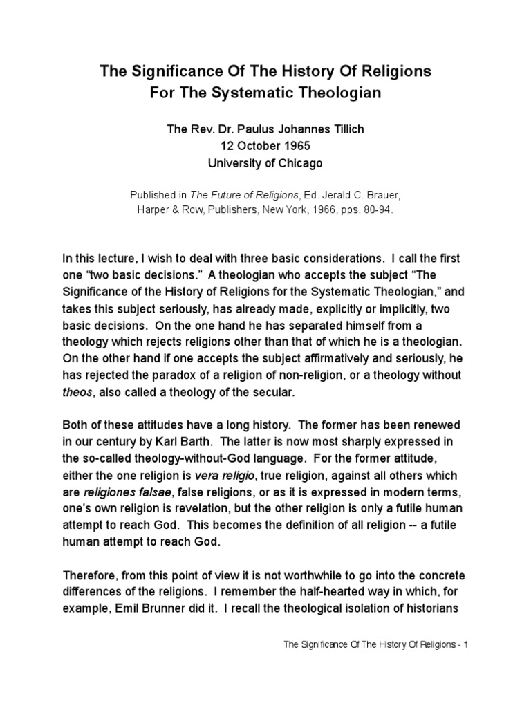 The Necessity of Taking a Universal and Critical Approach to the ...