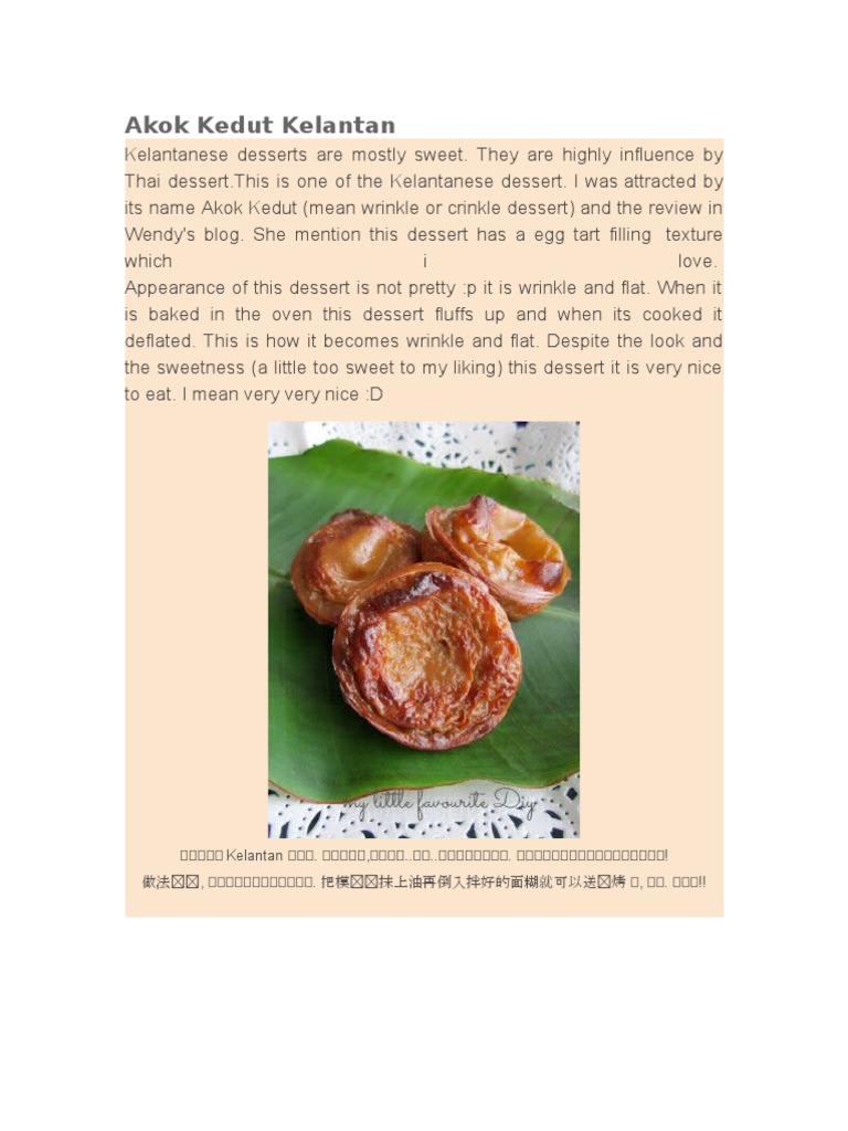 Akok Kedut Kelantan | Desserts | Cookware And Bakeware