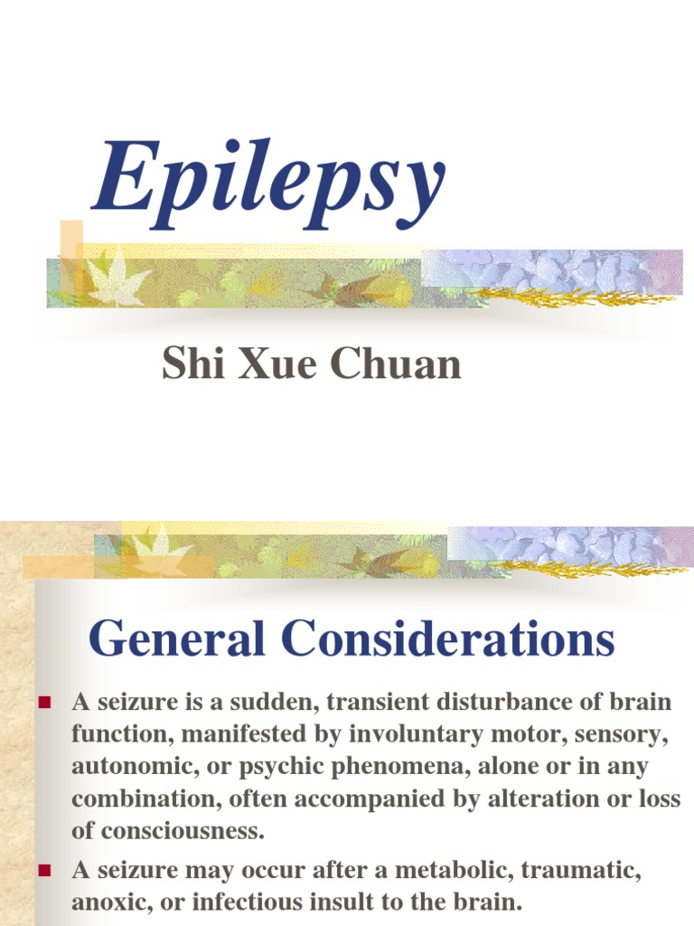 Epilepsy ppt | Epilepsy | Neurological Disorders