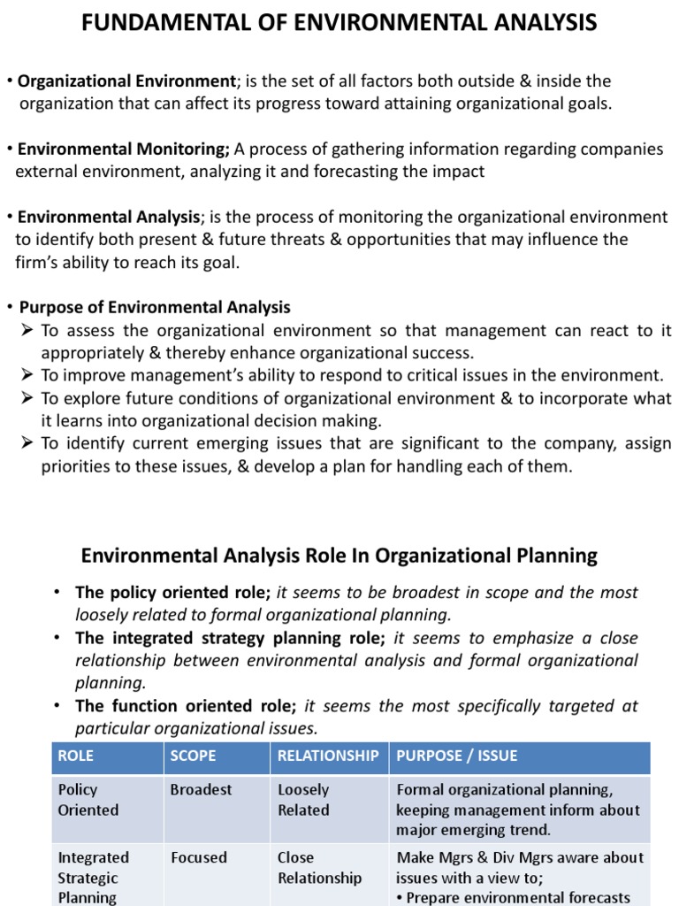 Environmental Analysis | PDF | Strategic Management | Competition