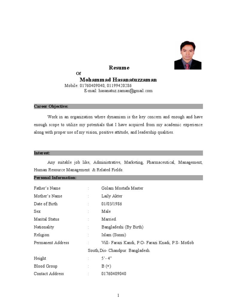 Hasan CV | PDF | Career & Growth