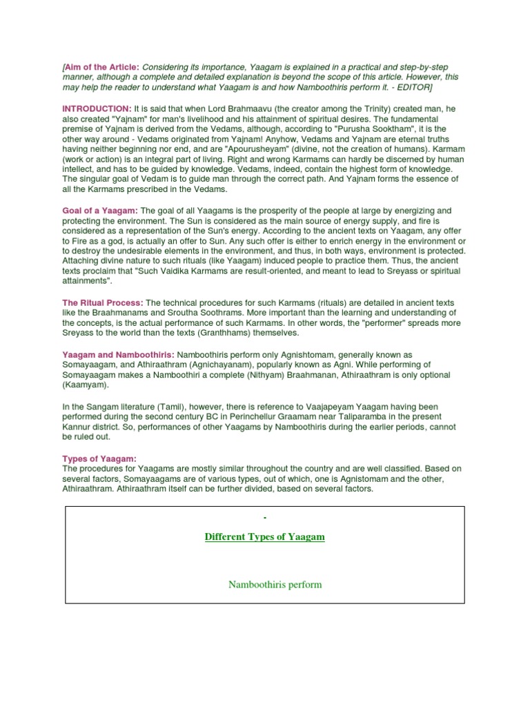 Understanding Yaagam and Its Types | PDF | Religion & Spirituality