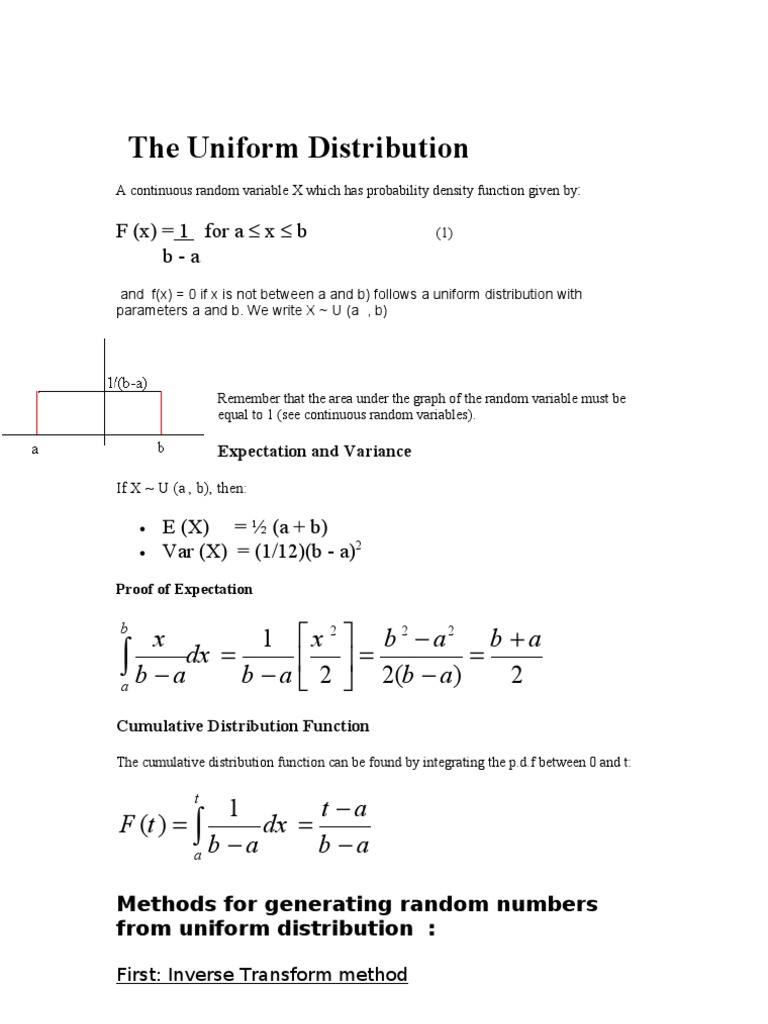 The Uniform Distributn | PDF | Probability Density Function ...