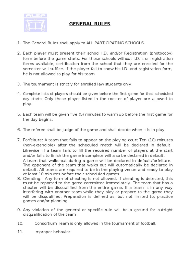 Rules For All Sport | Download Free PDF | Professional Wrestling ...
